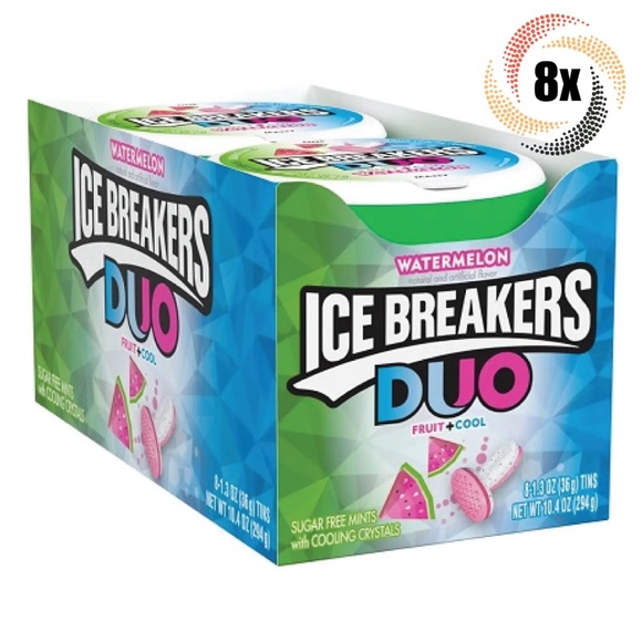 Ice Breakers | Other | Full Box 8x Tins Ice Breakers Duo Fruit Cool ...